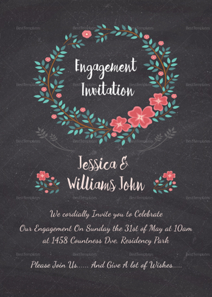 Engagement Invitation Card Design Template in Word, PSD, Publisher