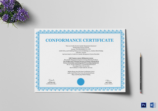 General Certificate Design Template in PSD, Word