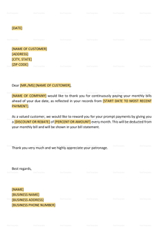 Sample Reward for Prompt Payments Template in Word, Pages