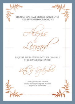 Monogram Wedding Invitation Design Template in PSD, Word, Publisher ...