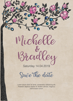 Tree Wedding Invitation Design Template in PSD, Word, Publisher ...