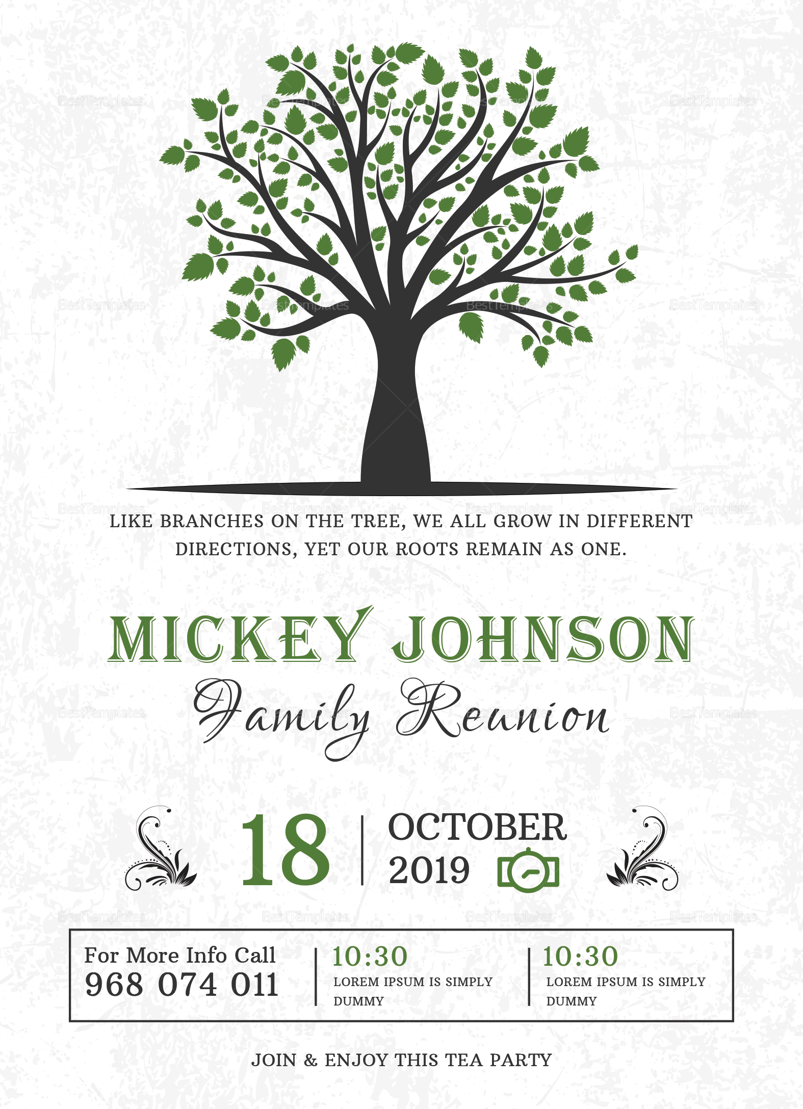 Family Reunion Invitation Template