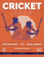 Cricket League Flyer Design Template in PSD, Word, Publisher ...