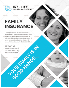 Insurance Flyer Design Template in Word, PSD, Publisher, Illustrator ...