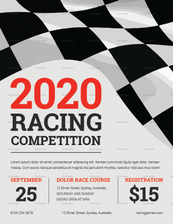 Car Racing Flyer Design Template in PSD, Word, Publisher, Illustrator ...