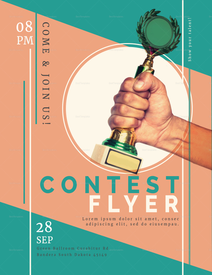 Prize Contest Flyer Design Template in PSD, Word, Publisher ...