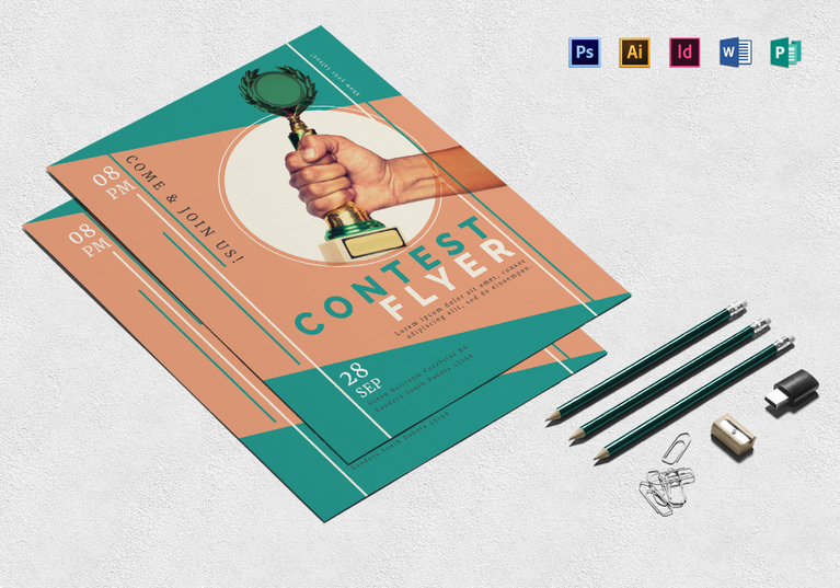 Prize Contest Flyer Design Template in PSD, Word, Publisher ...