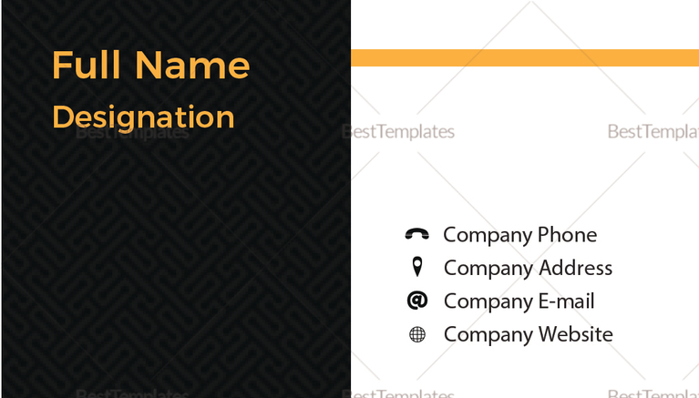 Blank Business Card Design Template in PSD, Word, Publisher ...