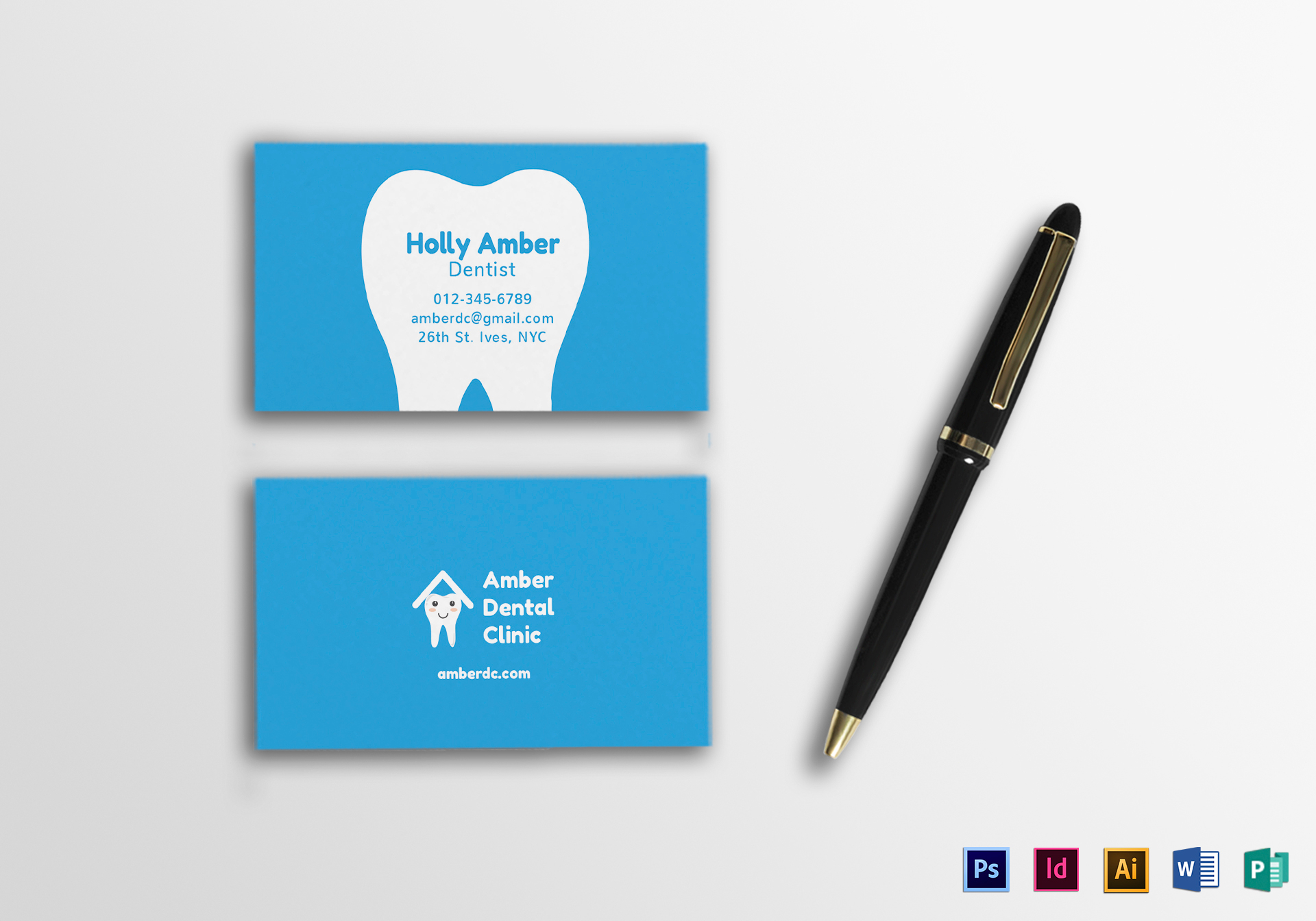 Dental Business Card Design Template In PSD Word Publisher 