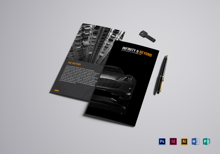 Modern Car Brochure Design Template in PSD, Word, Publisher ...