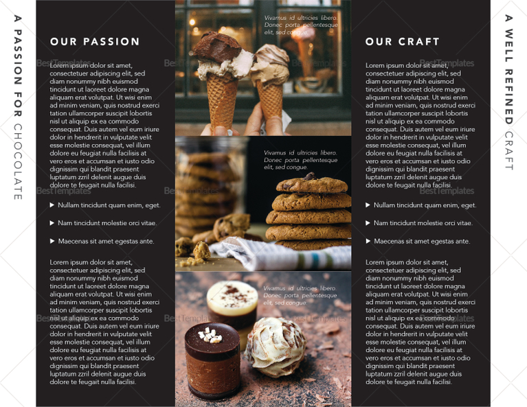 Dark Chocolate Brochure Design Template in PSD, Word, Publisher ...