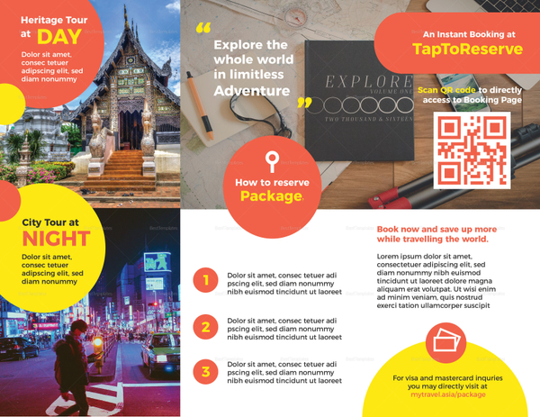Travel Agency Brochure Design Template in PSD, Word, Publisher ...