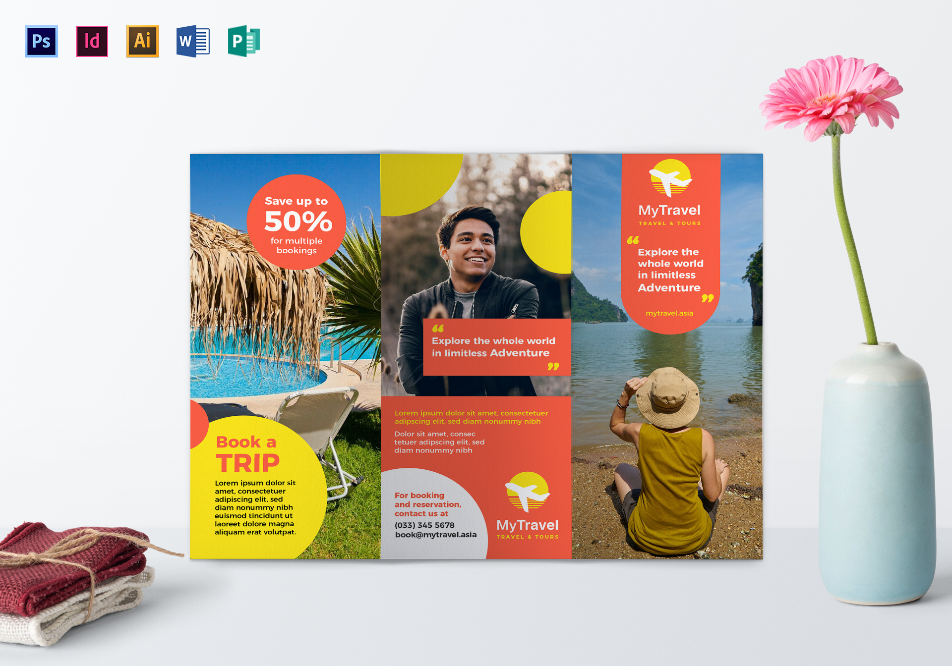 Travel Agency Brochure Design Template In PSD Word Publisher 