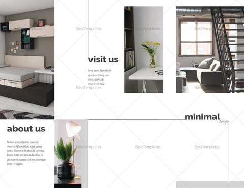 Luxurious Apartment Brochure Design Template in PSD, Word, Publisher ...