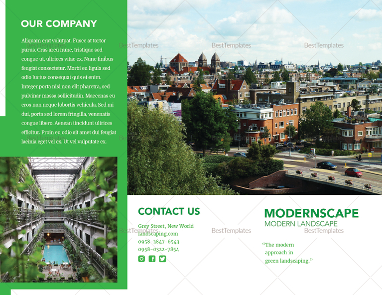 Landscape Brochure Design Template in PSD, Illustrator, InDesign, Word ...