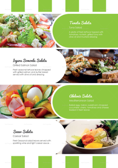 Salad Menu Design Template in PSD, Word, Publisher, Illustrator, InDesign