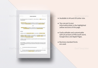 Pooling Agreement Template in Word, Google Docs, Apple Pages