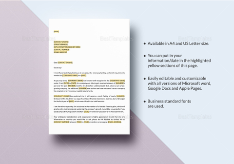 Request Proposal for Credit Facility Template in Word, Google Docs ...