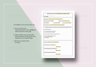 Position Request Form Template in Word, Google Docs, Apple Pages