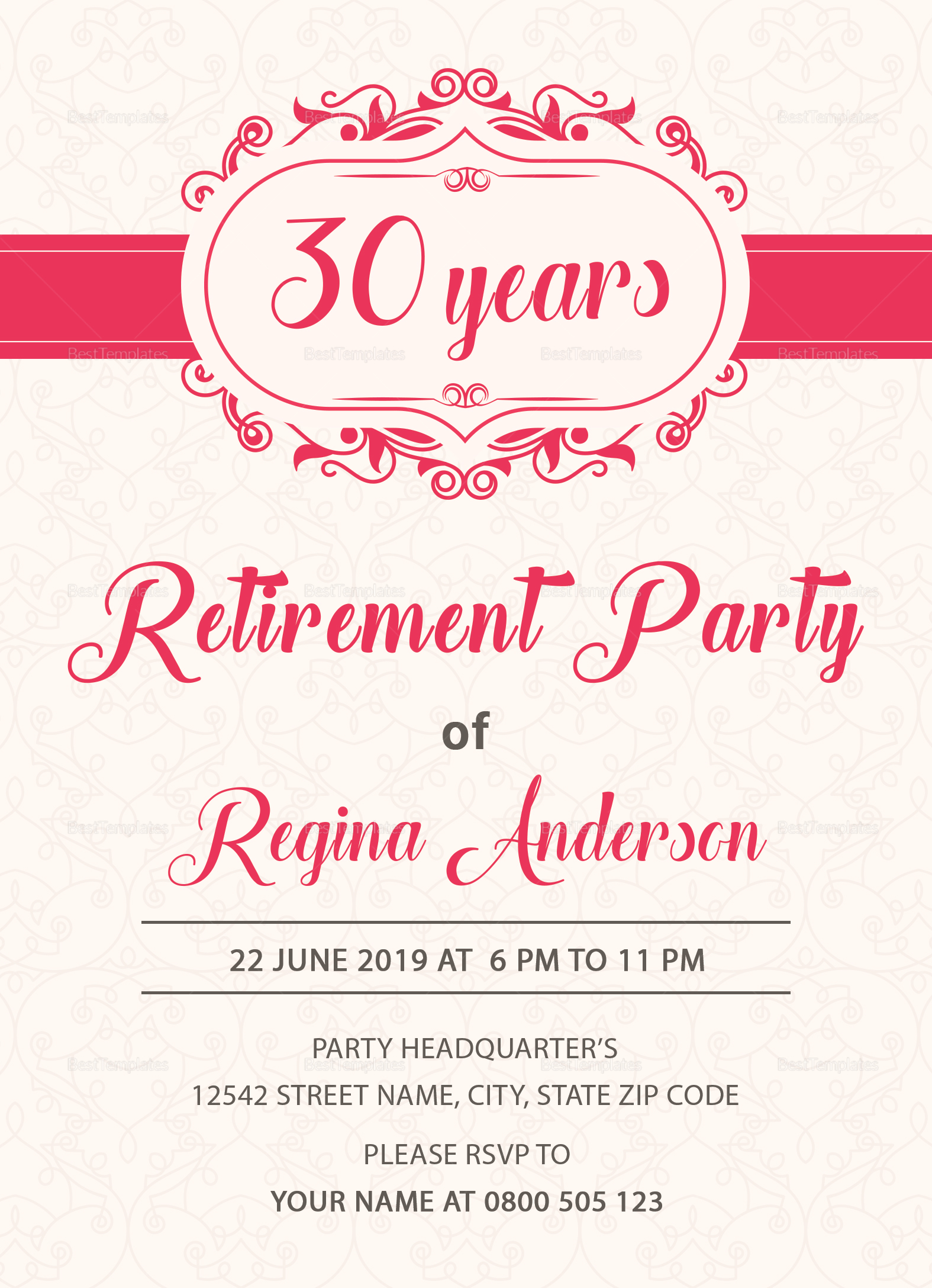 Retirement Party Invite Template For Your Needs