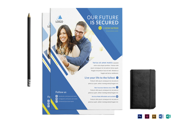 Insurance Agency Flyer Design Template in PSD, Word, Publisher ...