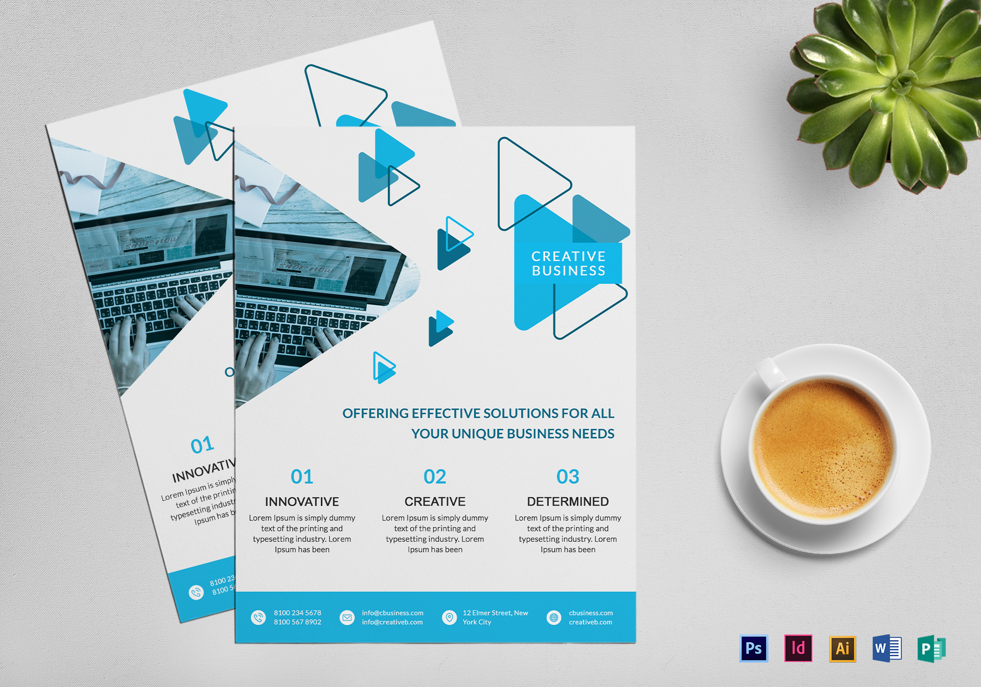 Creative Business Flyer Design Template In PSD Word Publisher 