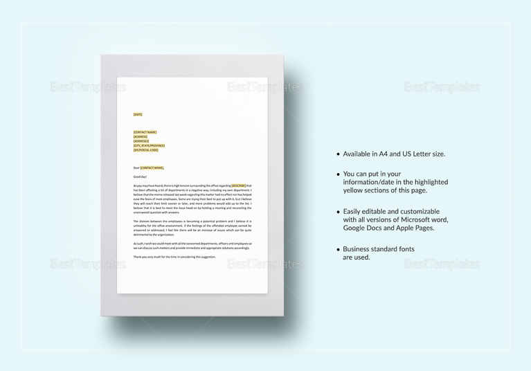 Employee Suggestion for Company Meeting Template in Word, Google Docs ...