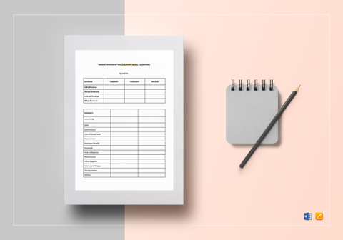Quarterly Income Statement Template in Word, Google Docs, Apple Pages