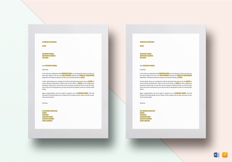 Job Invitation Letter Template in Word, Google Docs, Apple Pages