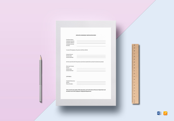 Employee Emergency Notification Template in Word, Google Docs, Apple Pages