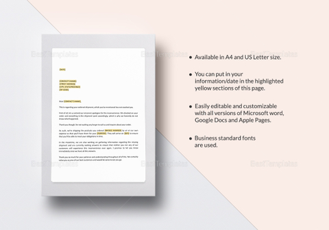 We're Working on the Missing Shipment Template in Word, Google Docs ...