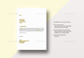 Confirmation of Verbal Order Template in Word, Google Docs, Apple Pages