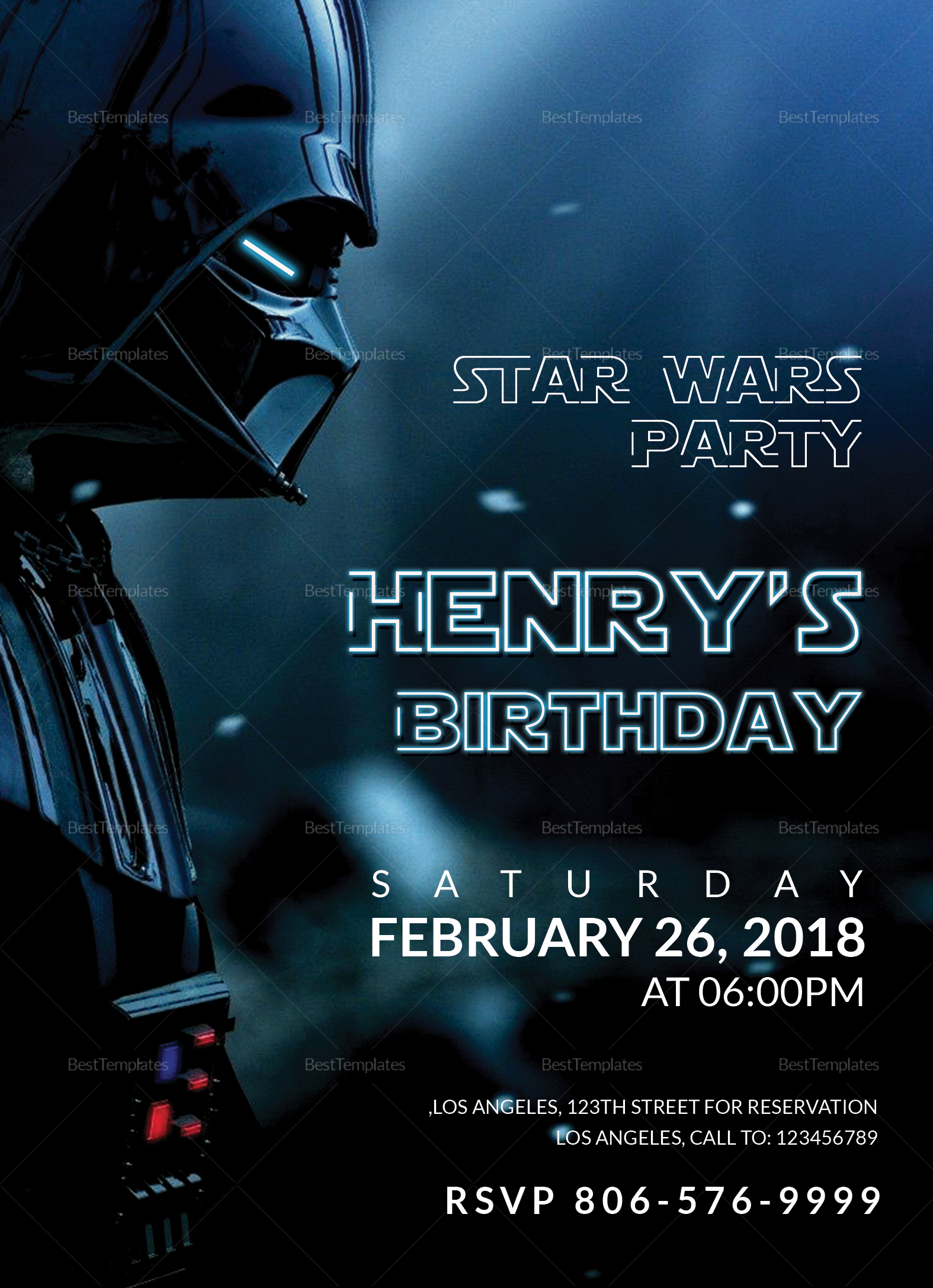 Get Star Wars Birthday Invitations Pics Free Invitation Template