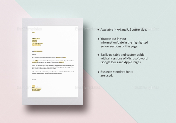 Response to Invoice Received after Payment Template in Word, Google ...