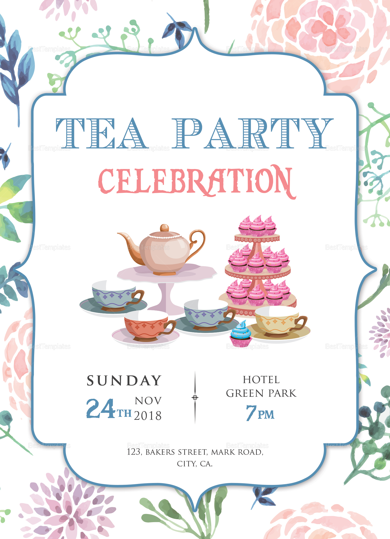 Free Tea Party Invitations Printable Printable World Holiday