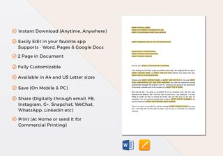 Two Weeks Notice Template in Word, Google Docs, Apple Pages