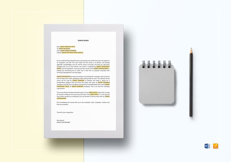 Business Memo Format in Word, Google Docs, Apple Pages