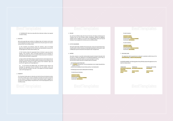 Novation Agreement Template in Word, Google Docs, Apple Pages