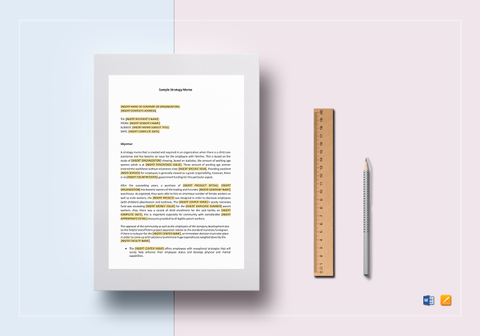 Strategy Memo Template in Word, Google Docs, Apple Pages
