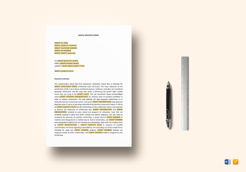 Executive Memo Template in Word, Google Docs, Apple Pages