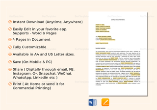 Executive Memo Template in Word, Google Docs, Apple Pages