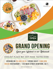 Restaurant Grand Opening Flyer Design Template in Word, PSD, Publisher ...
