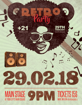 Retro Soul Flyer Design Template in Word, PSD, Publisher
