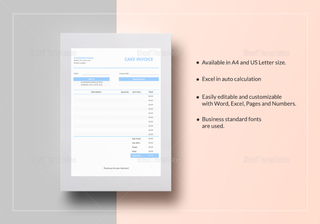 Cake Invoice Template in Word, Excel, Apple Pages, Numbers