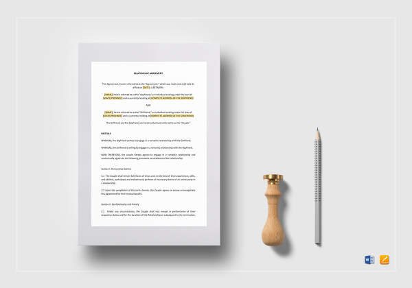 Relationship Agreement Template in Word, Google Docs, Apple Pages