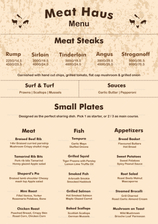 Meat Menu Design Template in PSD, Word, Publisher, Illustrator, InDesign