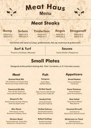 Meat Menu Design Template in PSD, Word, Publisher, Illustrator, InDesign