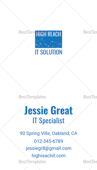 Information Technology Business Card Design Template in PSD, Word ...