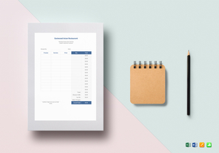 Simple Blank Restaurant Receipt Template in Word, Excel, Apple Pages ...