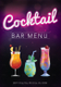 Cocktail Bar Menu Design Template in PSD, Word, Publisher, Illustrator ...
